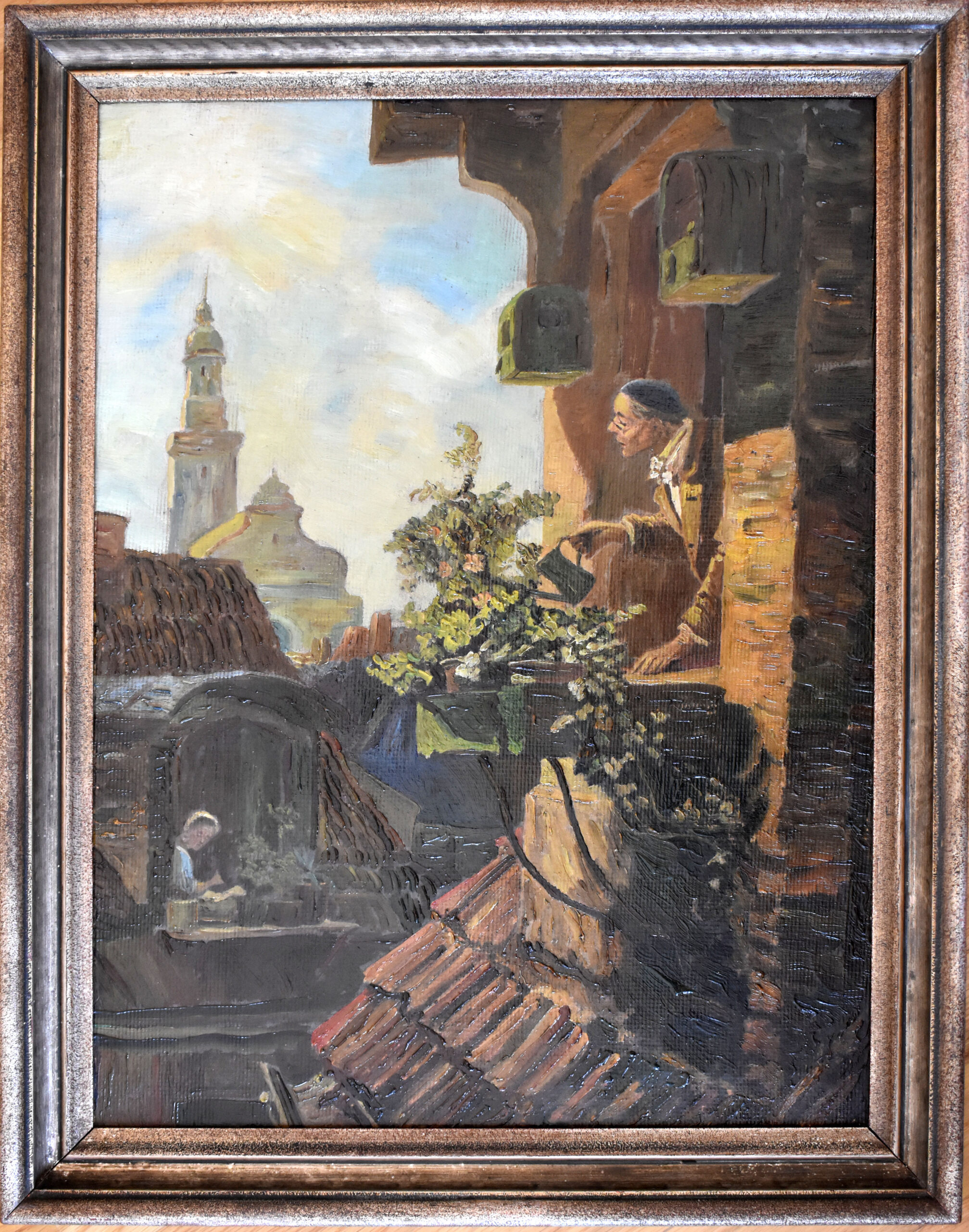 Gemälde mit Darstellung im Stile Carl Spitzwegs - Restaurierungsatelier ...